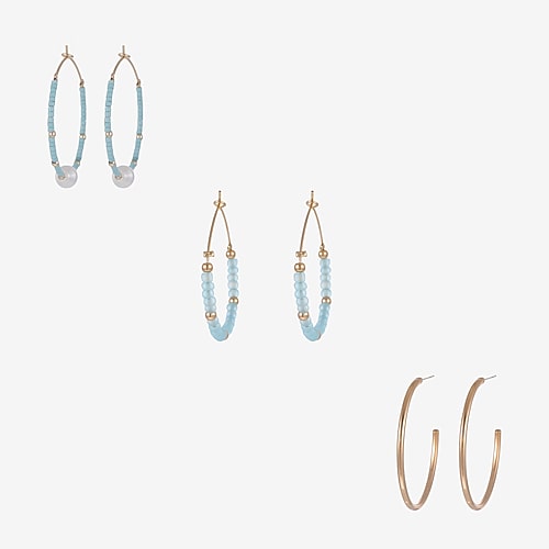 Click here for Forever 21 Womens 33.8mm Round Hoop Earrings  One... prices