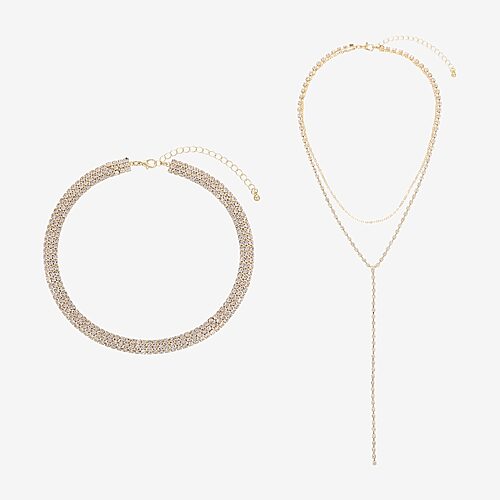 Click here for Forever 21 Womens 2-pc. Necklace Set  One Size  Ye... prices