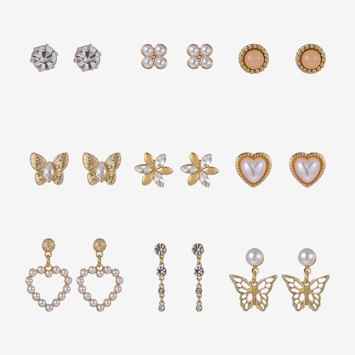 Click here for Forever 21 Womens 9 Pair Earring Set  One Size  Ye... prices