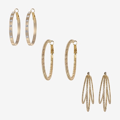 Click here for Forever 21 Womens Round 3 Pair Earring Set  One Si... prices