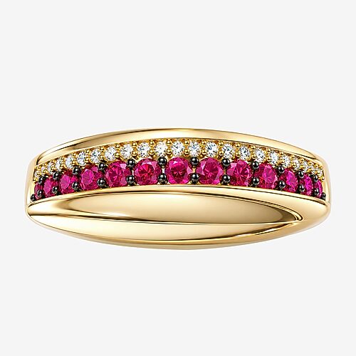 Click here for Lab Created Gemstone Sterling Silver Band  8  Red prices