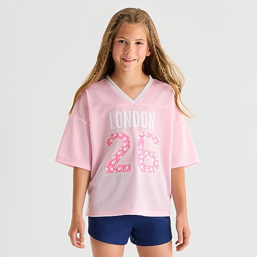Click here for Thereabouts Little & Big Kid Girls V Neck Short Sl... prices