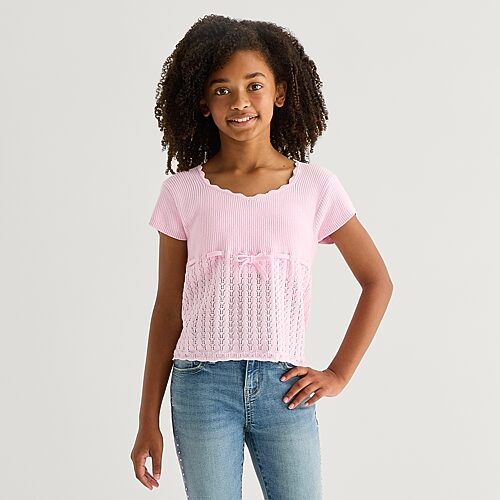 Click here for Thereabouts Little & Big Kid Girls Scallop Neck Sh... prices