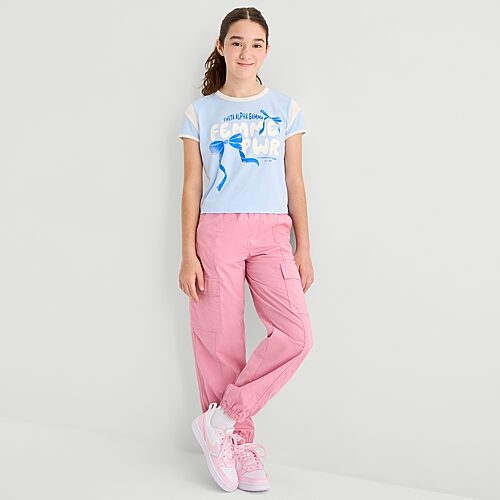 Click here for Thereabouts Girls Mid Rise Cuffed Cargo Pant  X-sm... prices