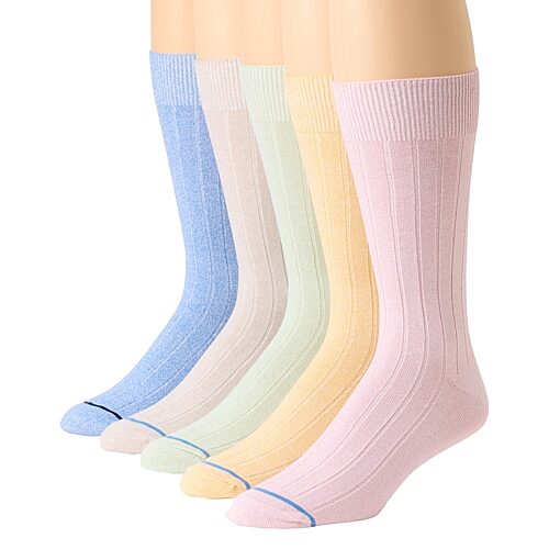 Click here for Stafford Casual Dress Cotton Mens 5 Pair Crew Sock... prices