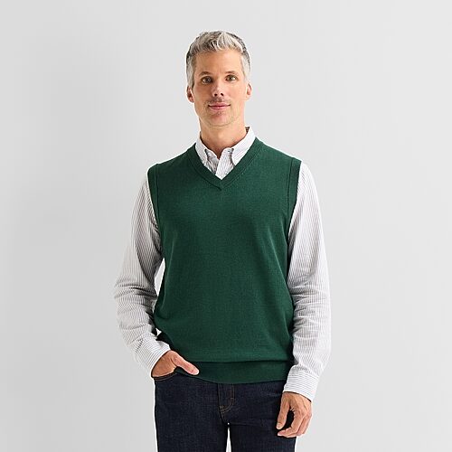 Click here for St. Johns Bay Fine Gauge Mens V Neck Sweater Vest... prices