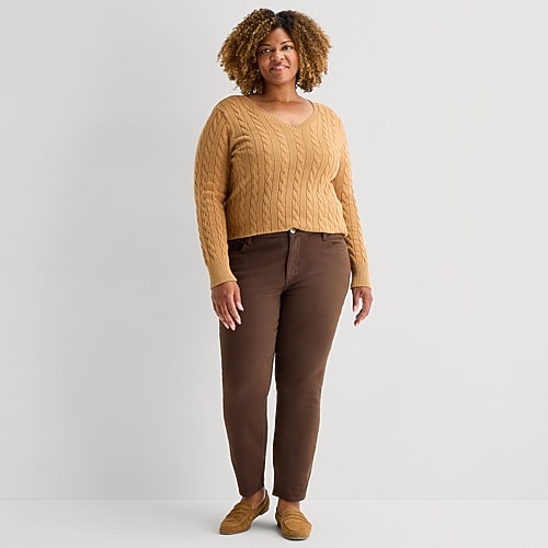 Click here for St. Johns Bay Womens Mid Rise Secretly Slender Ski... prices