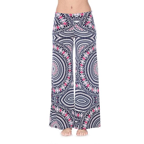 Click here for White Mark Geometric Print Palazzo Pants - Red prices