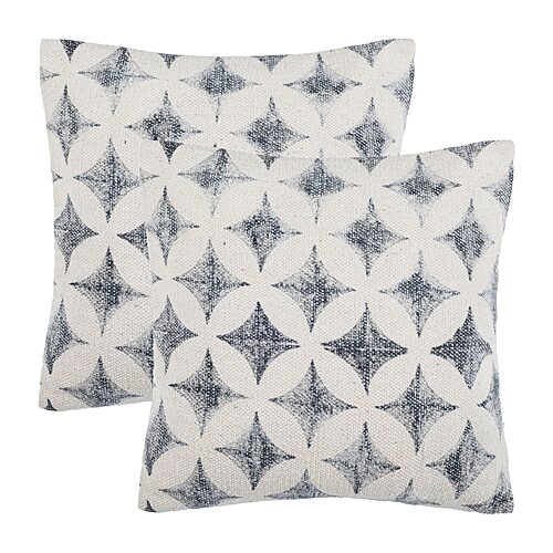 Click here for Safavieh Kalen 18 x 18 Pillow (Set of 2) - Black/w... prices
