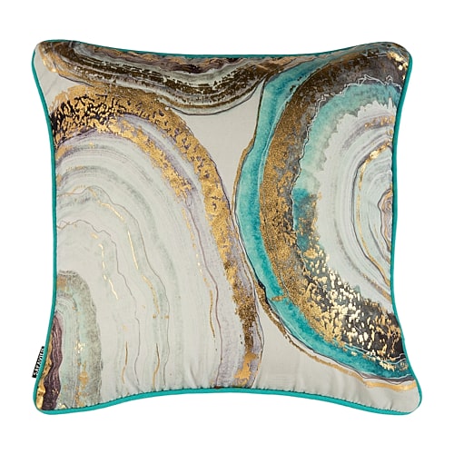 Click here for Safavieh Nima 18 x 18 Pillow - Blue/gold prices