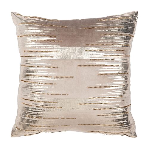Click here for Safavieh Prasla 18 x 18 Pillow - Taupe/gold prices