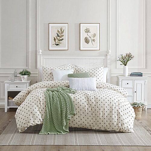 Click here for Peri Home Block Print Gauze Comforter Set  King prices