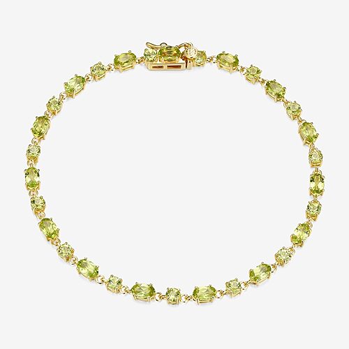 Click here for Womens Genuine Green Peridot 18K Gold Over Silver... prices