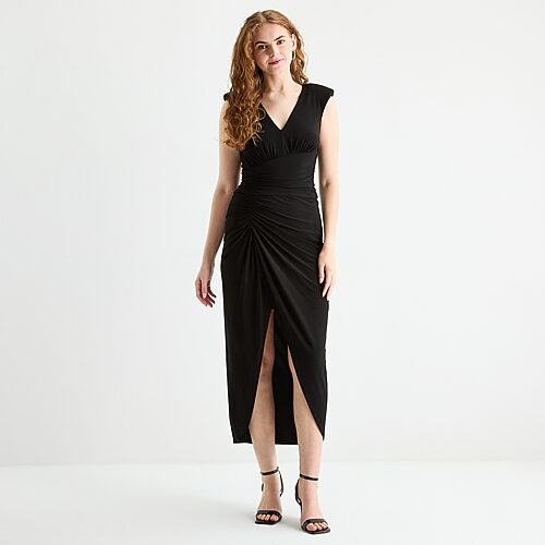 Click here for Jessica Howard Womens V Neck Sleeveless Sheath Dre... prices