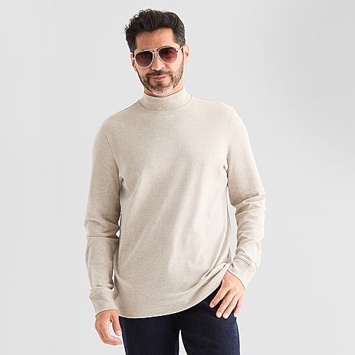 Click here for St. Johns Bay Interlock Mens Long Sleeve Mock Neck... prices