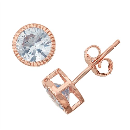 Click here for Lab Created Aquamarine 14K Rose Gold Over Silver S... prices