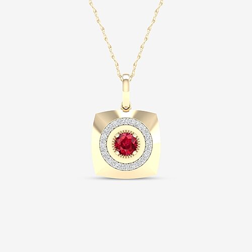 Click here for Mens 1/6 CT. T.W. Lead Glass-Filled Red Ruby 10K G... prices