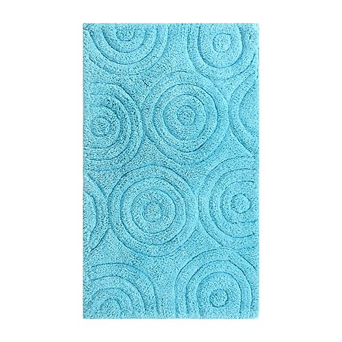 Click here for Knightsbridge Circles Bath Rug  One Size  Blue prices