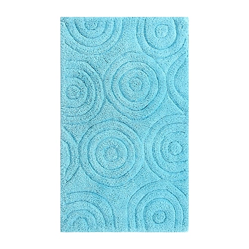 Click here for Knightsbridge Circles Bath Rug  One Size  Blue prices
