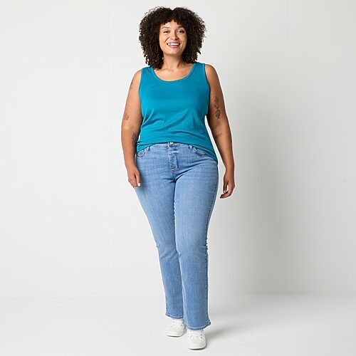 Click here for St. Johns Bay Womens Plus Mid Rise Adaptive Bootcu... prices