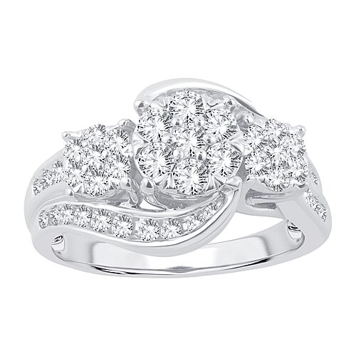 Click here for Womens 1 CT. T.W. Natural White Diamond 10K Gold R... prices