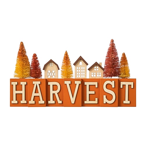 Click here for Glitzhome Harvest Wooden Thanksgiving Tabletop Dec... prices