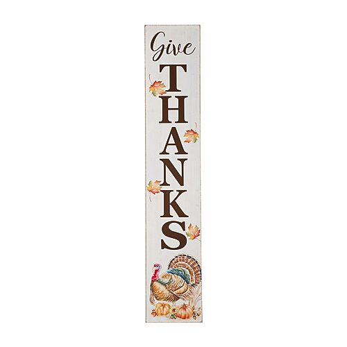 Click here for Glitzhome Harvest Wooden Give Thanks Thanksgiving... prices