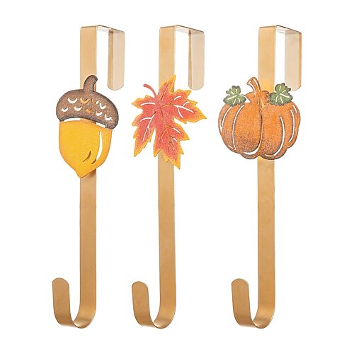 Click here for Glitzhome Fall Metal Wreath 3-pc. Wall Hook  One S... prices