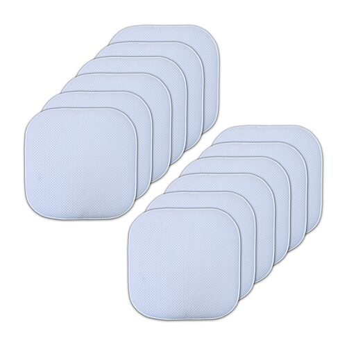 Sweet Home Collection Honeycomb Memory Foam Non-Slip Chair Pads