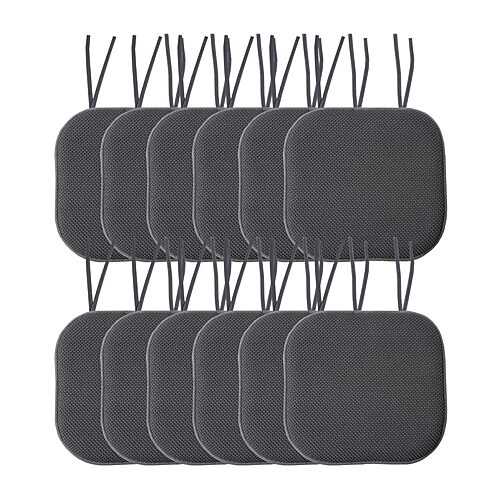 Sweet Home Collection Honeycomb Memory Foam Chair Pads w/ Ties