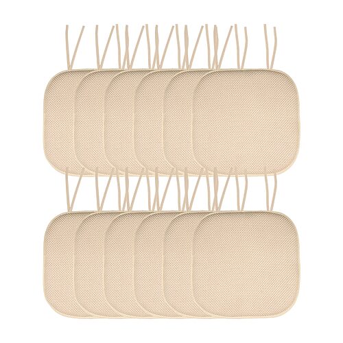 Sweet Home Collection Honeycomb Memory Foam Chair Pads w/ Ties