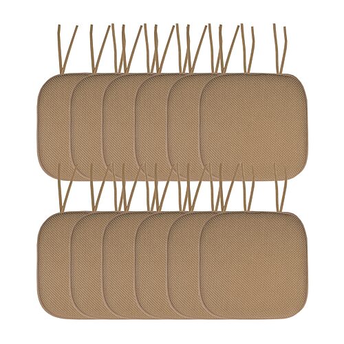 Sweet Home Collection Honeycomb Memory Foam Chair Pads w/ Ties
