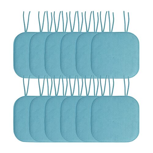 Sweet Home Collection Honeycomb Memory Foam Chair Pads w/ Ties