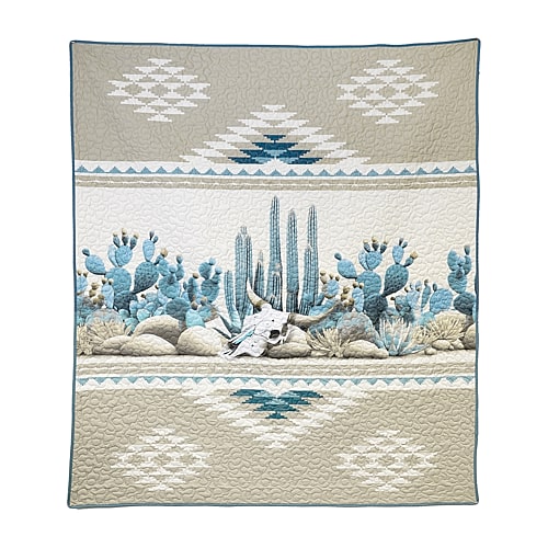 Donna Sharp Cacti Reversible Throw  50 x 60 - Blue