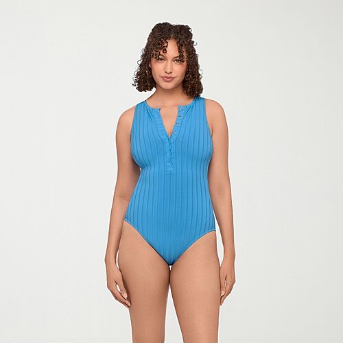 S3 Swim Womens Moderate Coverage One Piece Swimsuit  X-large  Blue