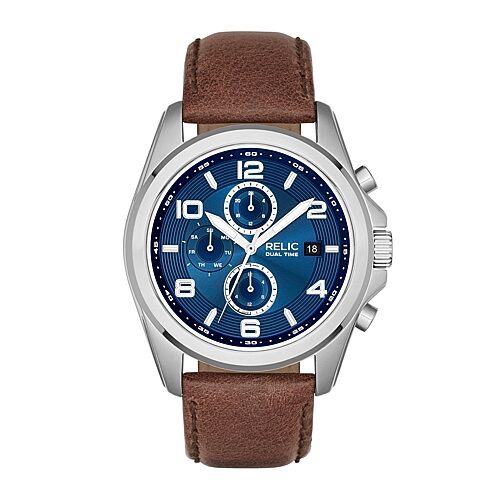 Click here for Mens RELIC by Fossil Daley Brown Strap Watch - ZR1... prices