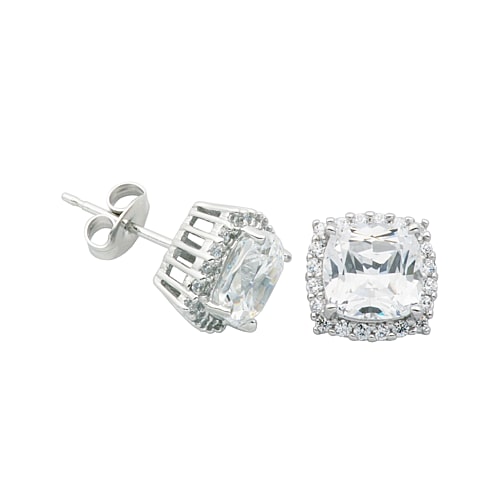 Click here for DiamonArt Cushion-Cut Cubic Zirconia Sterling Silv... prices