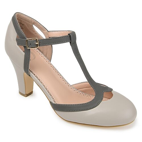 Click here for Journee Collection Womens Round Closed Toe Stacked... prices