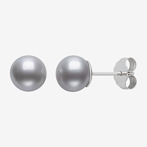 Click here for Gray Cultured Freshwater Pearl Sterling Silver 8mm... prices