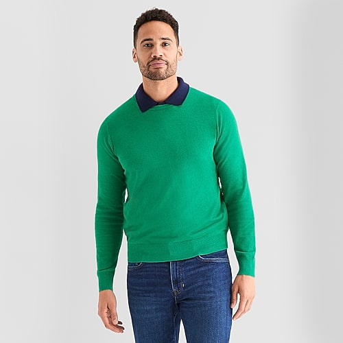 Click here for St. Johns Bay Fine Gauge Mens Crew Neck Long Sleev... prices