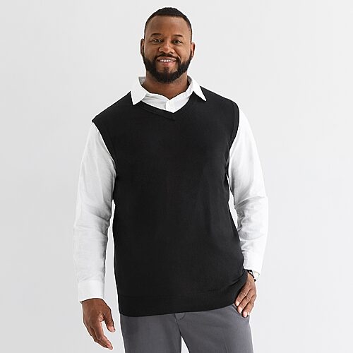 Click here for St. Johns Bay Fine Gauge Mens V Neck Big and Tall... prices