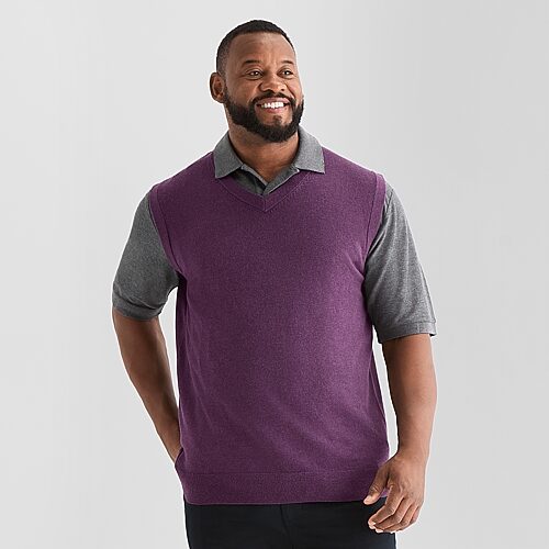 Click here for St. Johns Bay Fine Gauge Mens V Neck Big and Tall... prices