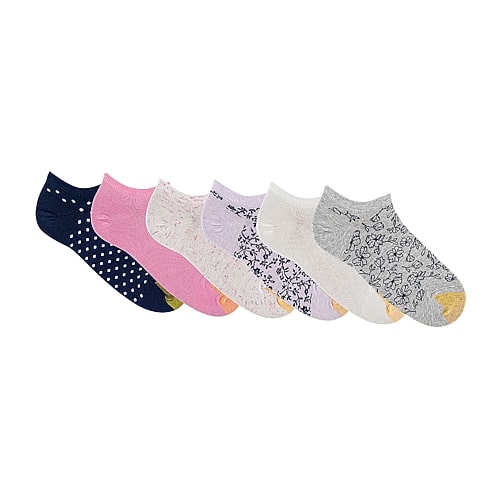 Click here for Womens Gold Toe(R) 6pk Diamond Text Ankle Socks prices