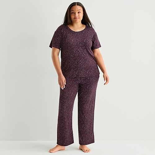 Click here for Jaclyn Womens Crew Neck Short Sleeve 2-pc. Plus Pa... prices