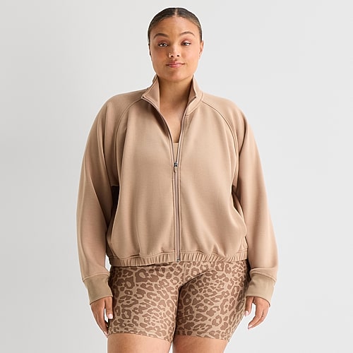 Click here for Xersion Womens Plus Track Jacket  2x  Brown prices