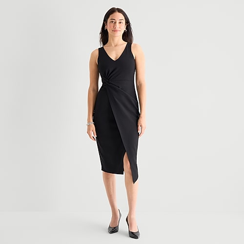 Click here for Marc New York Womens V Neck Sleeveless Sheath Dres... prices