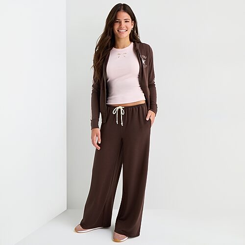 Click here for Arizona Womens Juniors Wide Leg Mid Rise Lounge Pa... prices