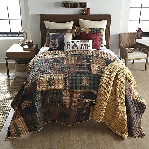 Click here for American Heritage Brown Bear Cabin 2-Pc. Quilt Set... prices