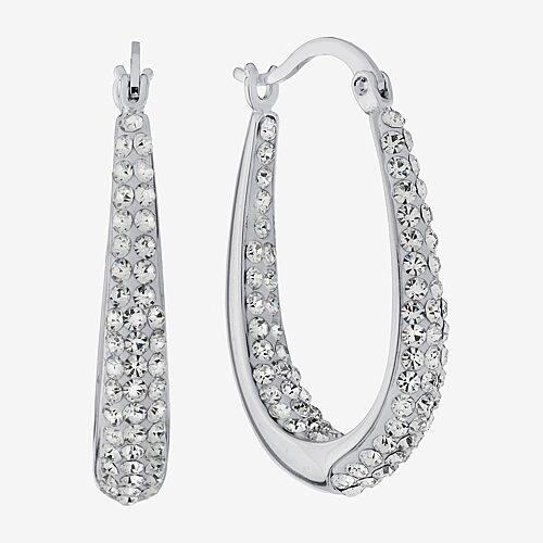 Click here for Sparkle Allure Womens Crystal 28mm Hoop Earrings... prices