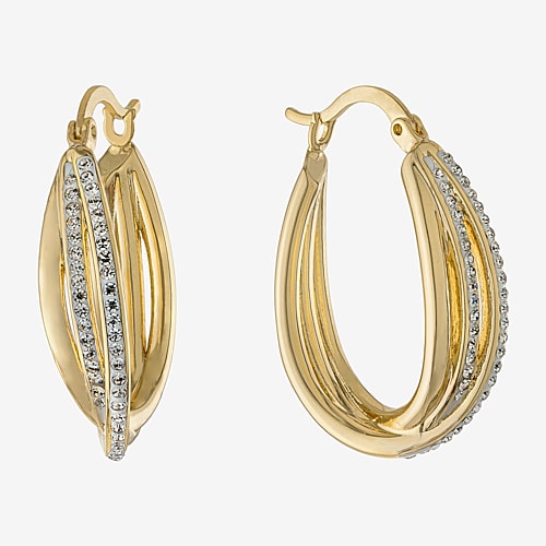 Click here for Sparkle Allure Womens Crystal 24K Gold Over Brass... prices